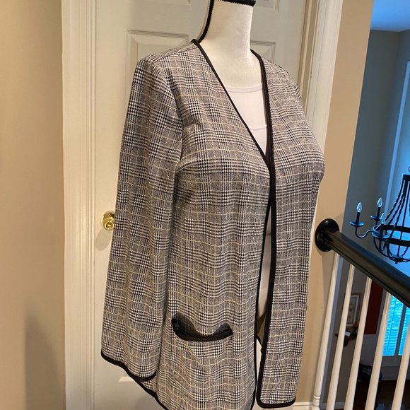 Max Studio | Jackets & Coats | Max Studio Knit Jacket Wpiping | Poshmark
